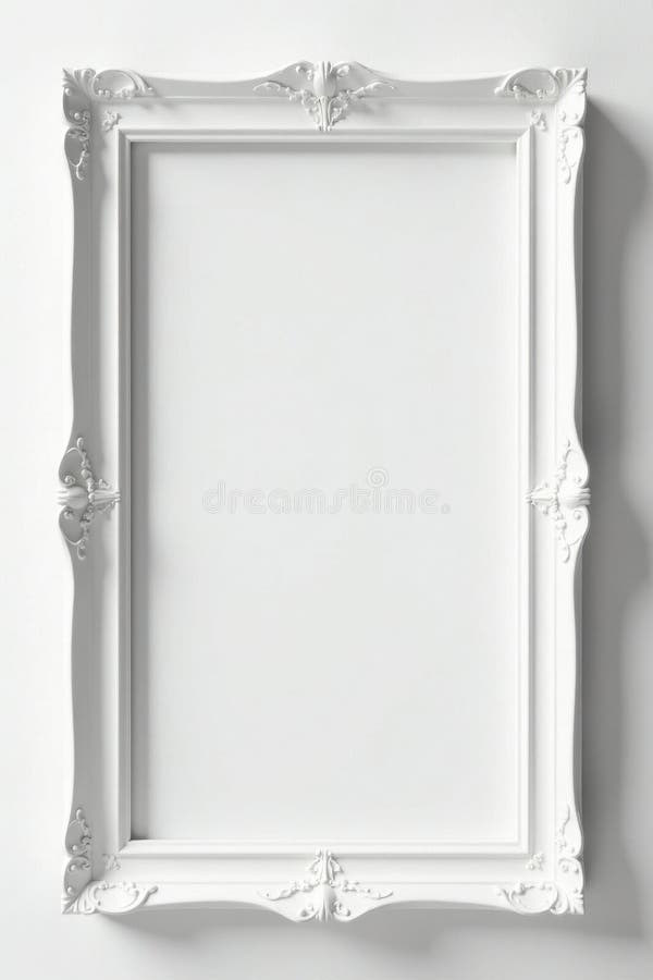 Elegant White Frame, Clean Texture, Isolated on White , Frame, Photo ...
