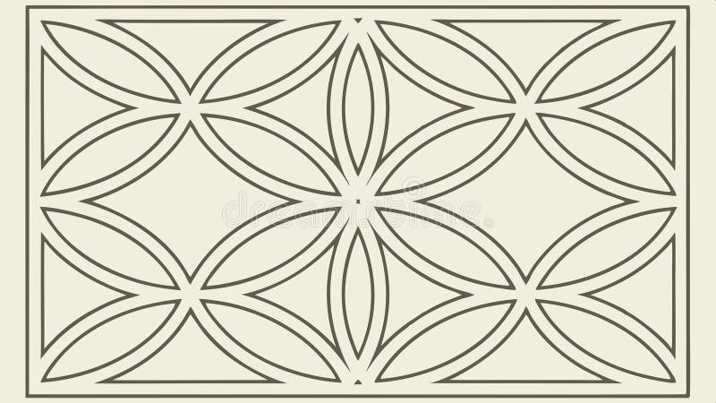 Elegant White Geometric Pattern of Interconnected Circles Vector Design ...
