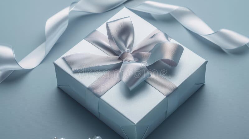 The Elegant White Gift Box. AI Generated Stock Photo - Image of ...
