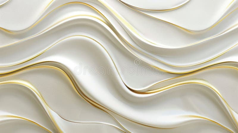 Elegant White and Gold Abstract Fluid Art Background Stock Illustration ...