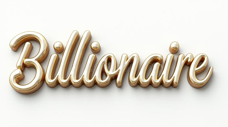 Elegant White and Gold Billionaire Text for Luxury Design Projects ...