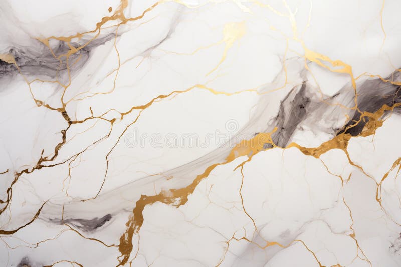 Elegant White and Gold Marble Texture Stock Illustration - Illustration ...