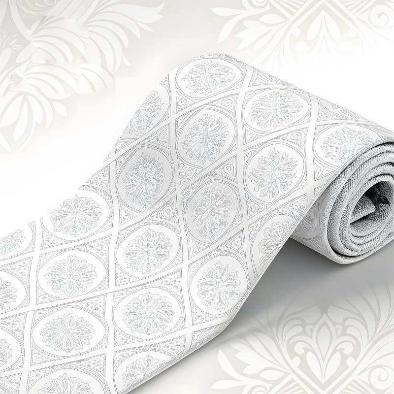 Elegant White and Gray Floral Lattice Pattern Wallpaper Roll Stock ...