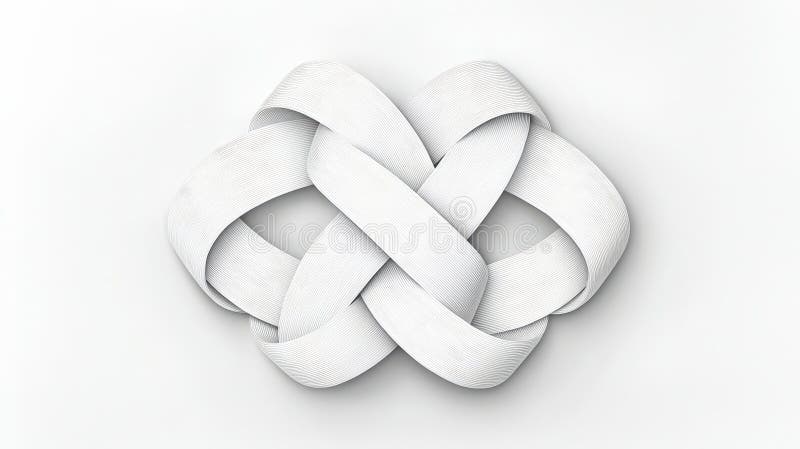 Elegant White Knotted Ribbon Design on Minimalist Background for ...