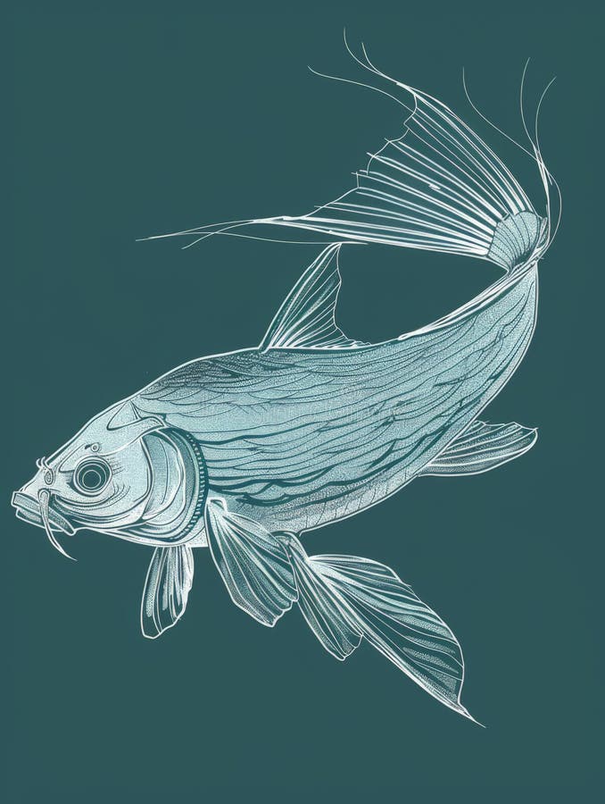 1,166 Fish Line Drawing Stock Photos - Free & Royalty-Free Stock Photos ...