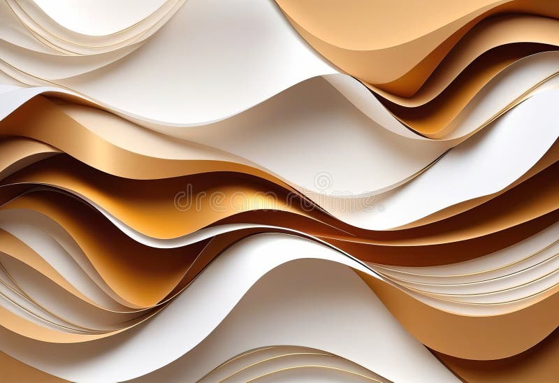 Elegant White Overlap Brown Shade Background with Line Stock ...