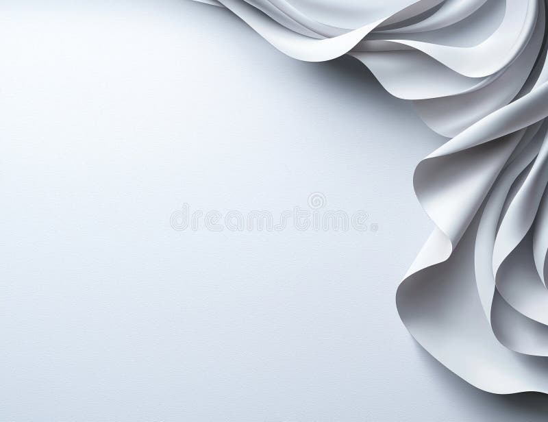 Elegant White Paper with Curled Corner, Creating Soft Texture and Depth ...
