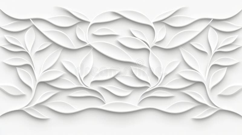 Elegant White Paper Leaf Design with Layered Texture for Background or ...