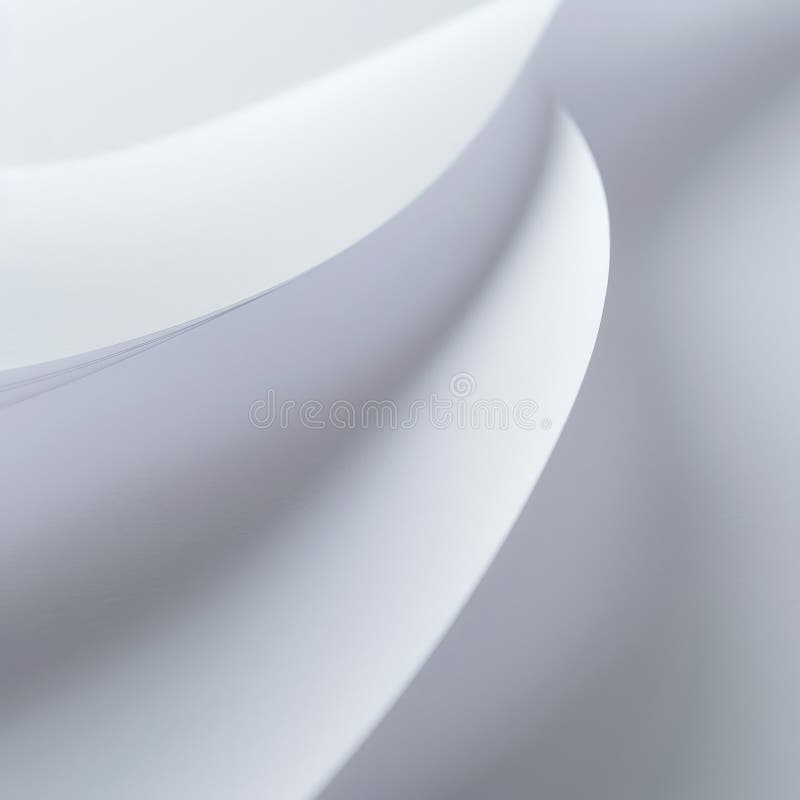 Elegant White Paper Waves Flow Gracefully in Serene Abstract Design ...
