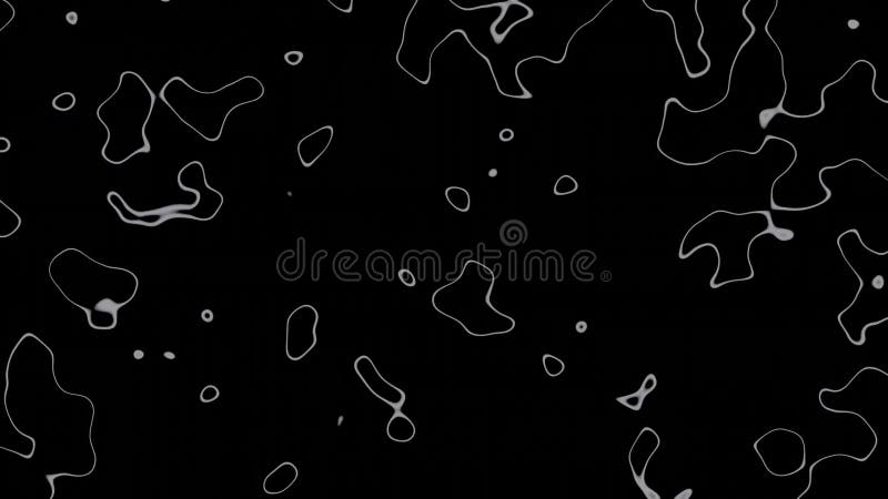 Elegant White Particle Line Pattern Flowing Across A Deep Black Background In Loop Animation