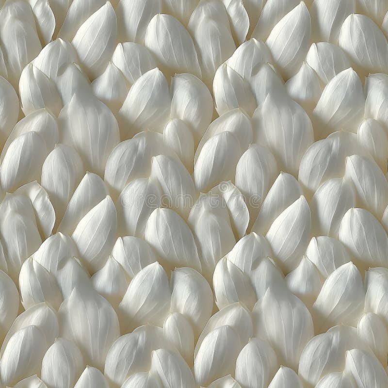 Elegant White Petal Pattern Creates a Serene and Seamless Textile ...