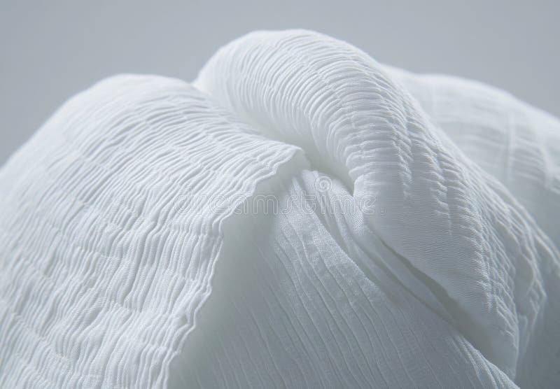 Elegant White Pleated Fabric Texture Close-Up High Quality Image Stock ...