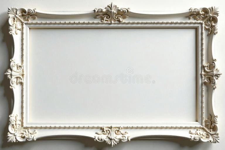 Elegant White Rectangle Frame, Aged Texture, Ornate Pattern , Ornate ...
