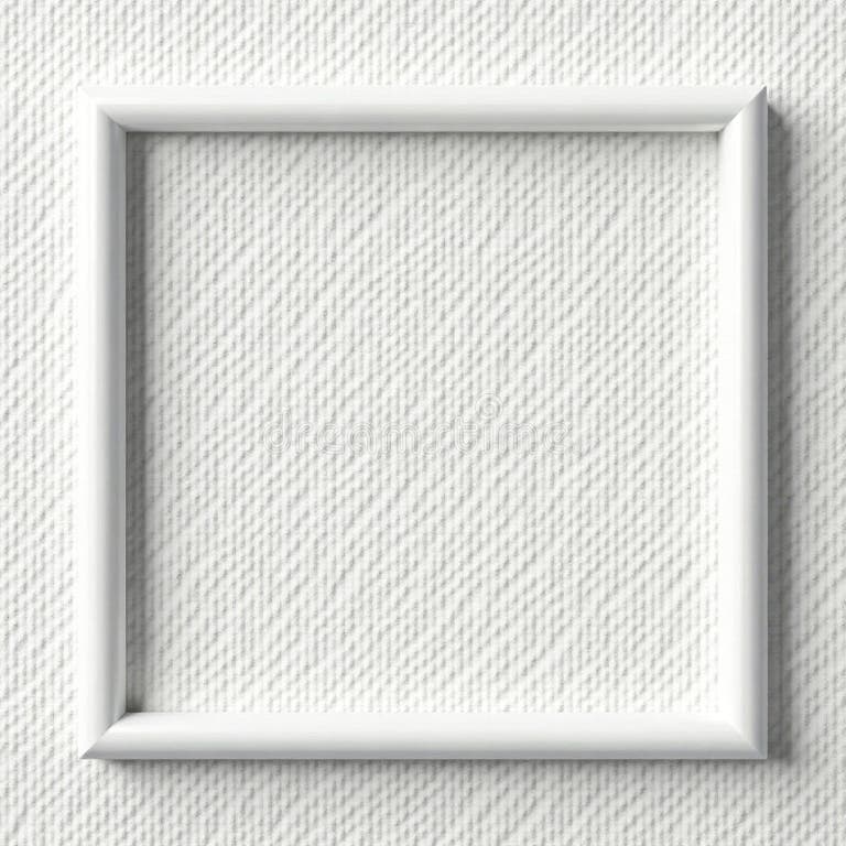 Elegant White Rectangle Frame, Subtle Linen Texture, Border, Design ...