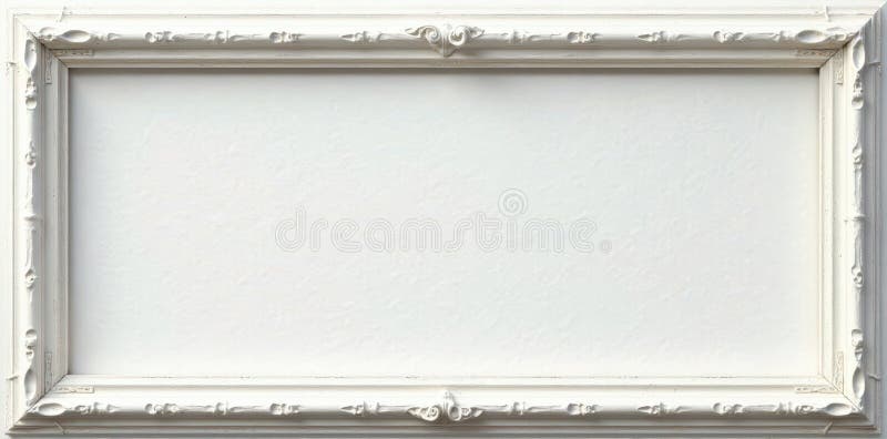 Elegant White Rectangular Frame, Textured Antique Surface, Vintage ...