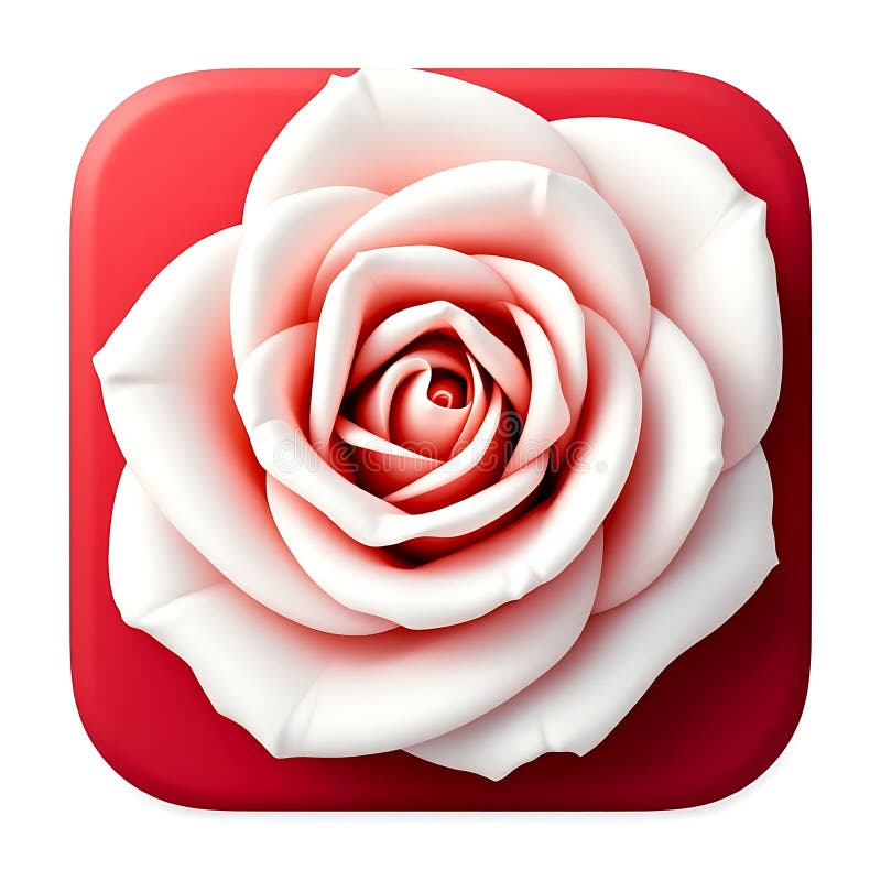 Elegant White Rose on Bold Red Background Stock Illustration ...
