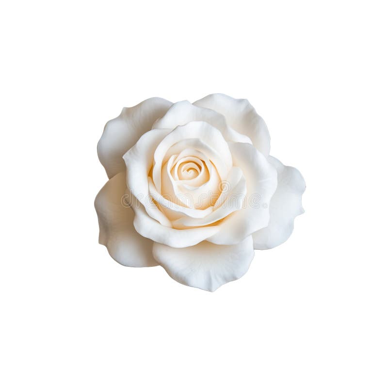 Elegant White Rose with Intricate Petals and Soft Texture on ...