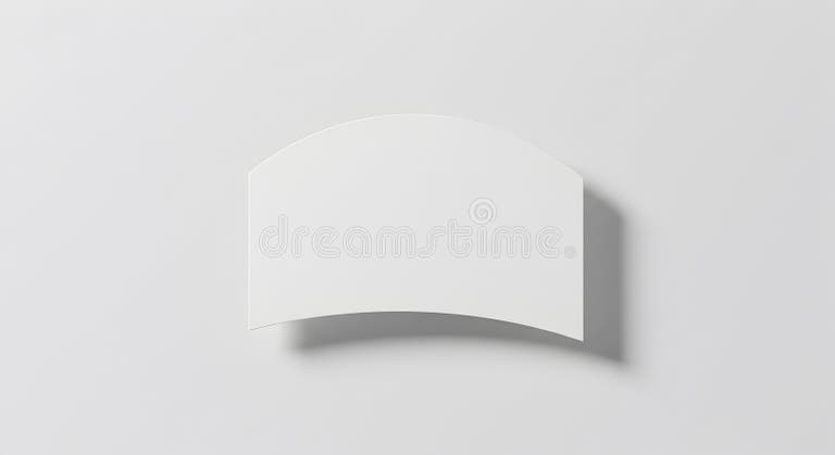 Elegant White Rounded Corner Card with Shadow on a Clean White ...