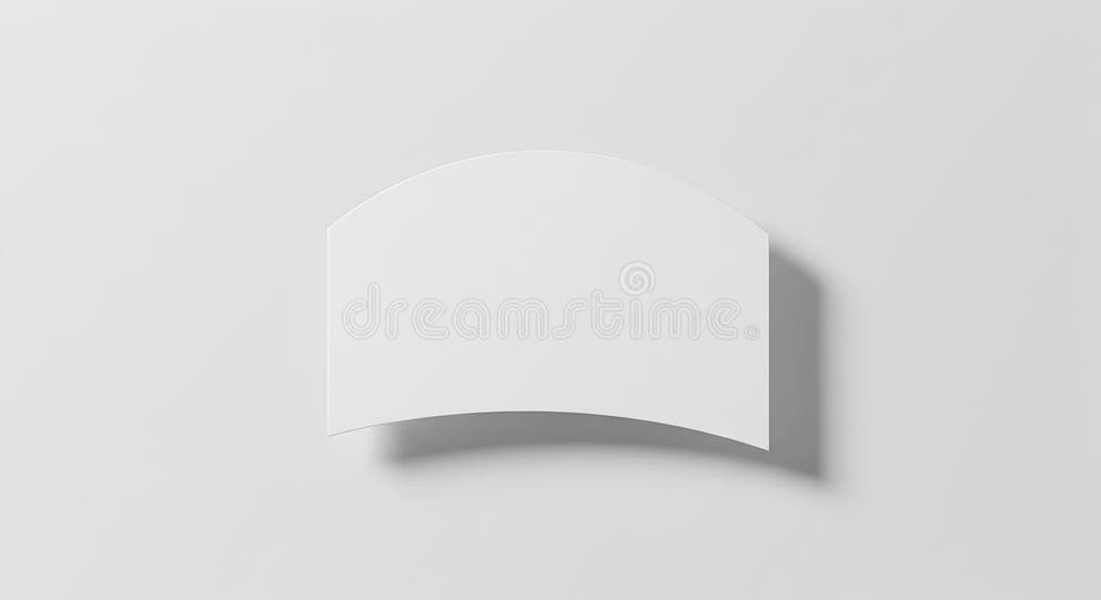Elegant White Rounded Corner Card with Shadow on a Clean White ...