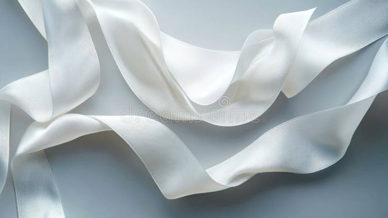 Elegant White Satin Ribbons Softly Draped Stock Illustration ...