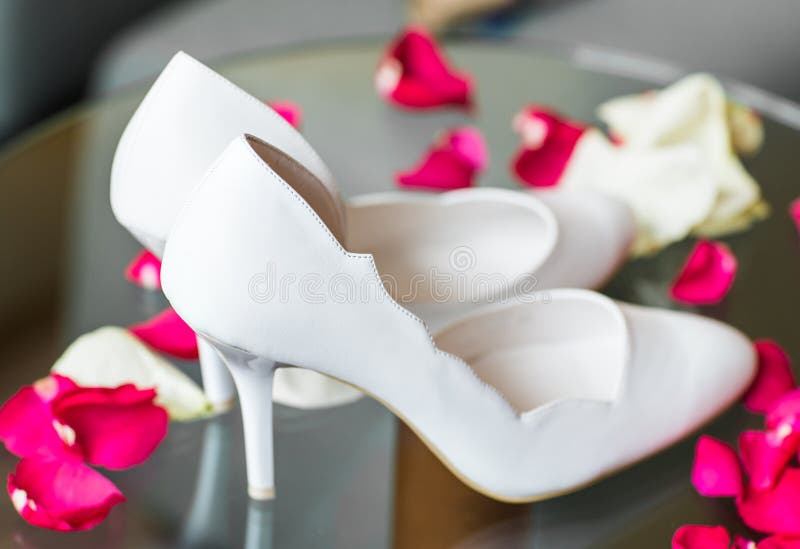 Elegant white shoes stock image. Image of clothing, elegance - 69780511