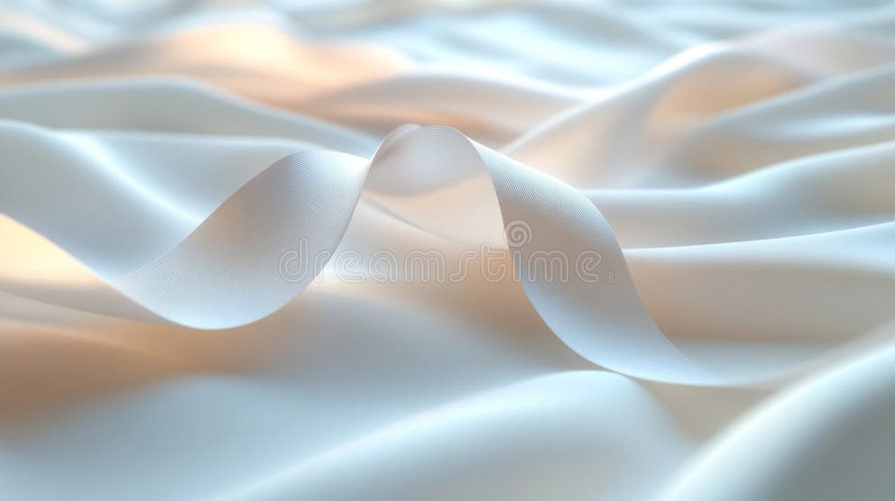 Elegant White Silk Fabric Draped Softly Stock Illustration ...