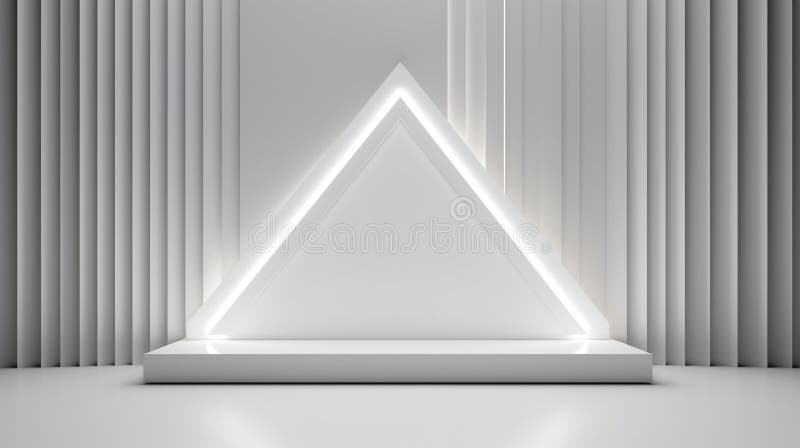 The Elegant White and Silver Podium Display of Sophisticated Design for ...