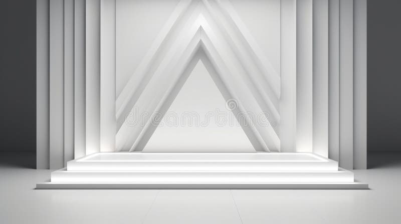 The Elegant White and Silver Podium Display of Sophisticated Design for ...