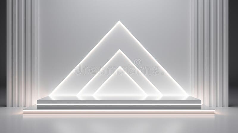 The Elegant White and Silver Podium Display of Sophisticated Design for ...