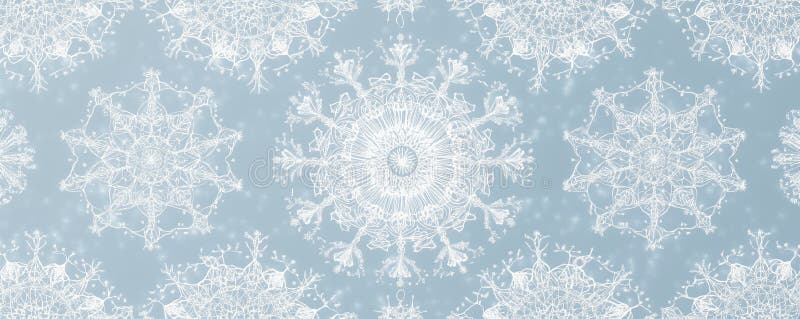 Elegant White Snowflake Pattern Winter Holiday Background Design Stock ...