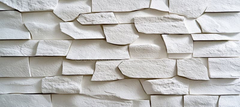 Elegant White Stone Cladding with Seamless Texture for Modern Interior ...