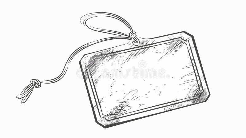Elegant White Tag String for Creative Projects and Designs Stock Vector ...