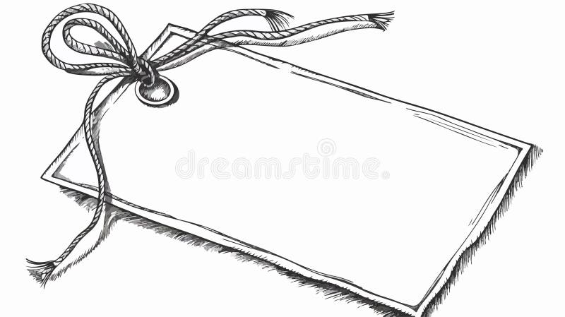 Elegant White Tag String for Creative Projects and Designs Stock Vector ...
