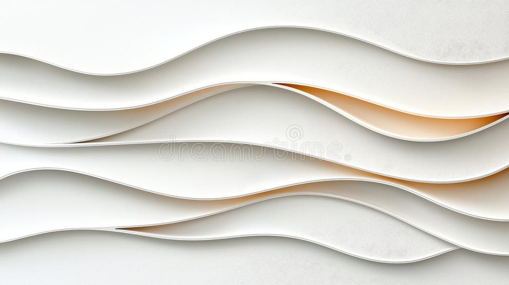 Elegant White Wave Patterns with Subtle Warm Light Background for ...