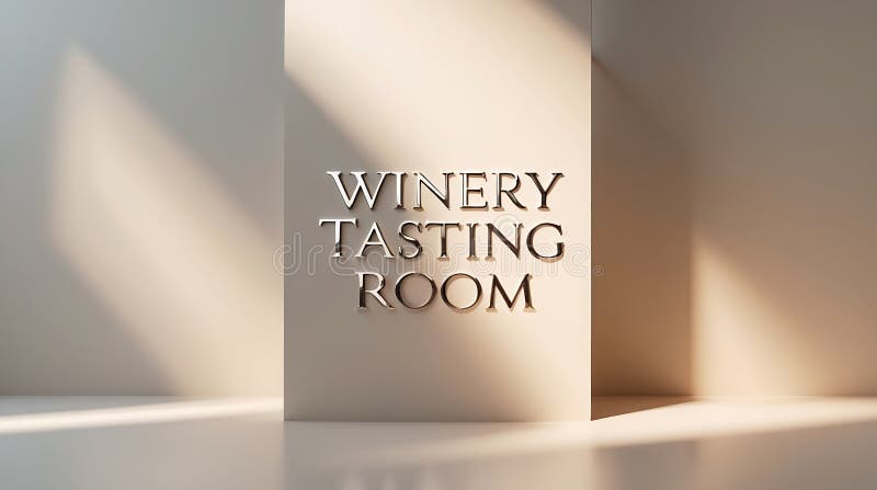 Elegant Winery Tasting Room Featuring Stylish Typography and Soft ...