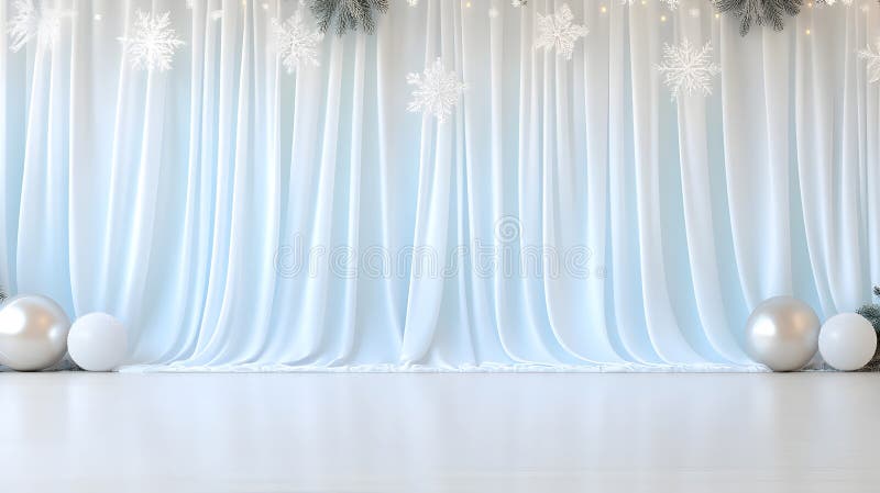 Elegant Winter Wedding Cake Adorned with Snowflake Decorations. Winter ...