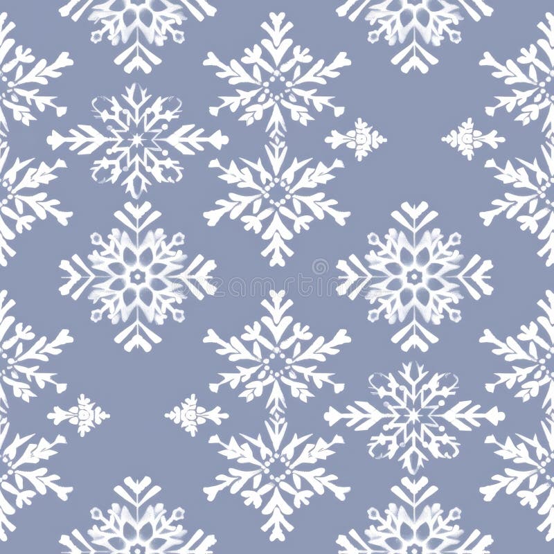 Elegant Winter Snowflake Pattern on Cool Blue Background Stock Image ...