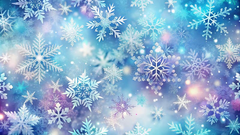 Elegant Winter Snowflake Seamless Horizontal Pattern for Digital Design ...