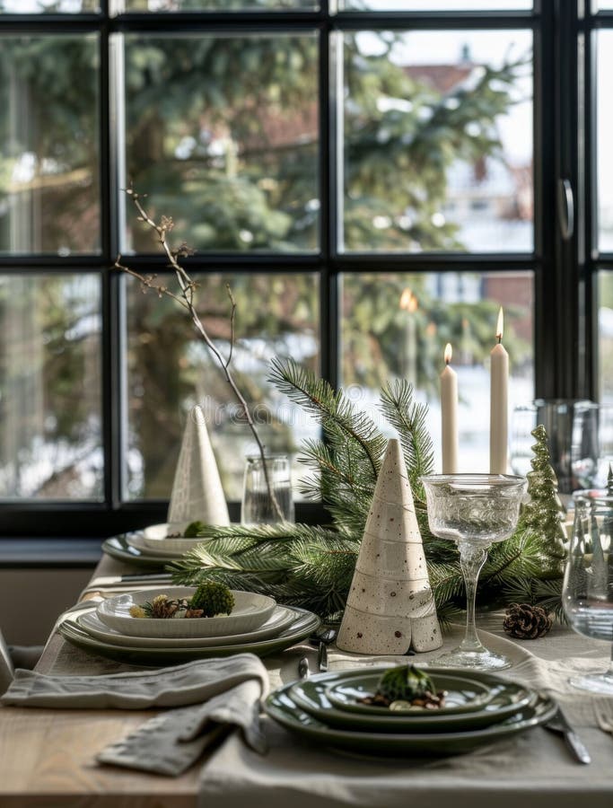 Winter Dinner Plates Trees Stock Photos - Free & Royalty-Free Stock ...