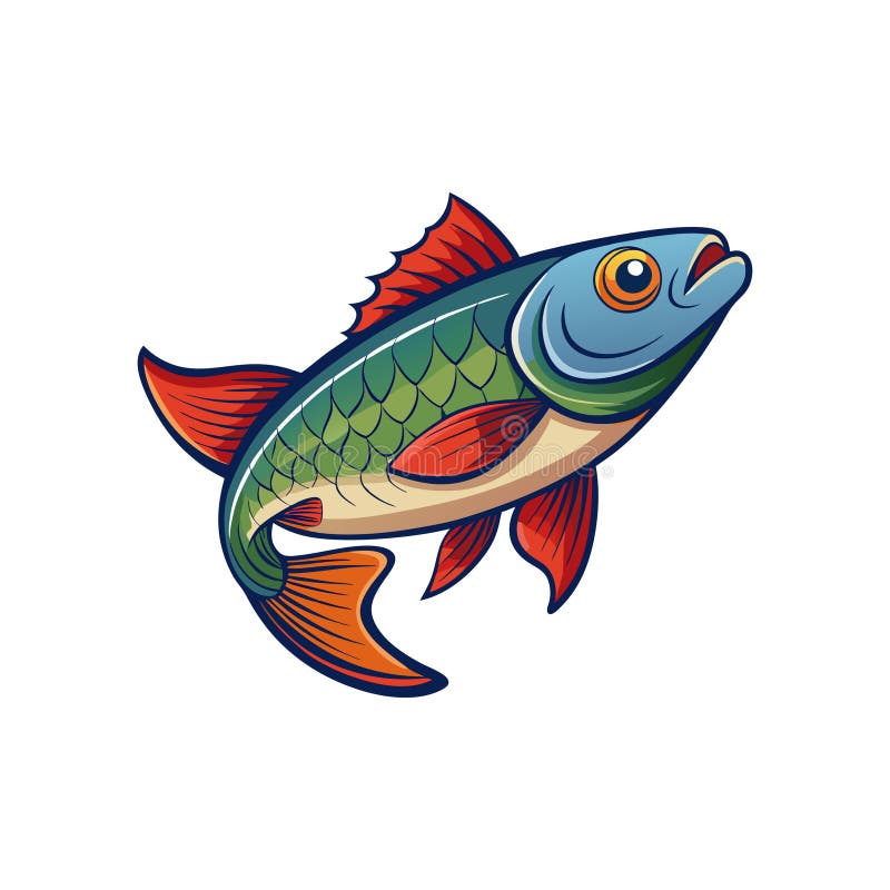 Elegant Wobblescale Fish Artistic Representation Stock Illustration ...