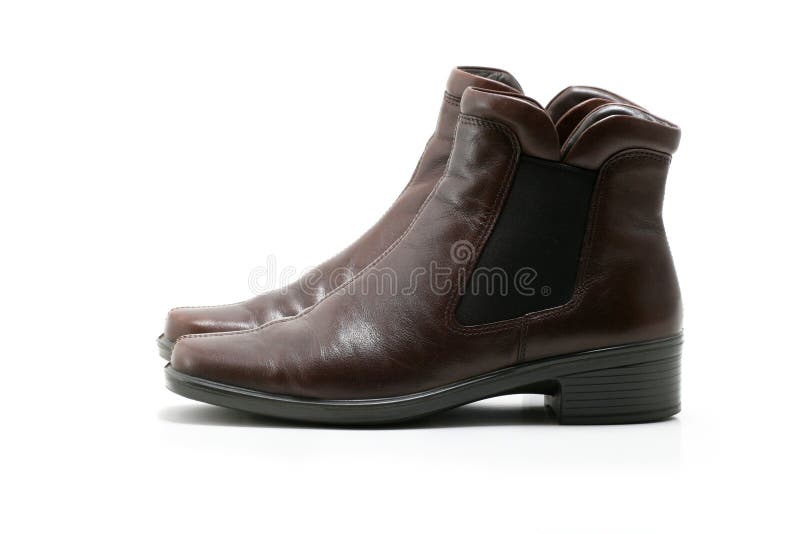 Formal Black Leather Shoes for Men - Side View Stock Photo - Image of ...