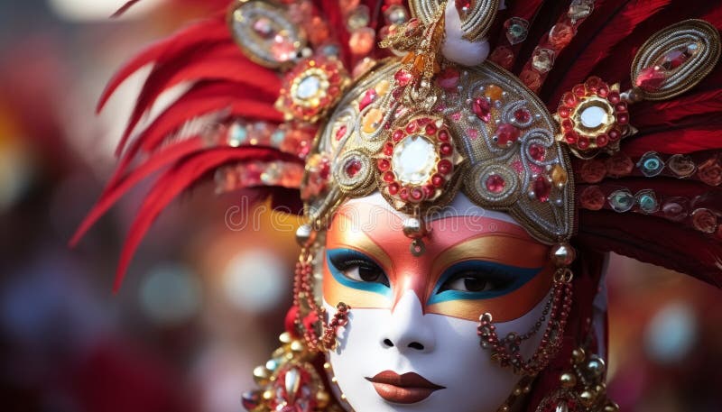 Elegant Women in Traditional Costume Celebrate with Masks Generated by ... Elegant Women in Traditional Costume Celebrate with Masks Generated by ...
