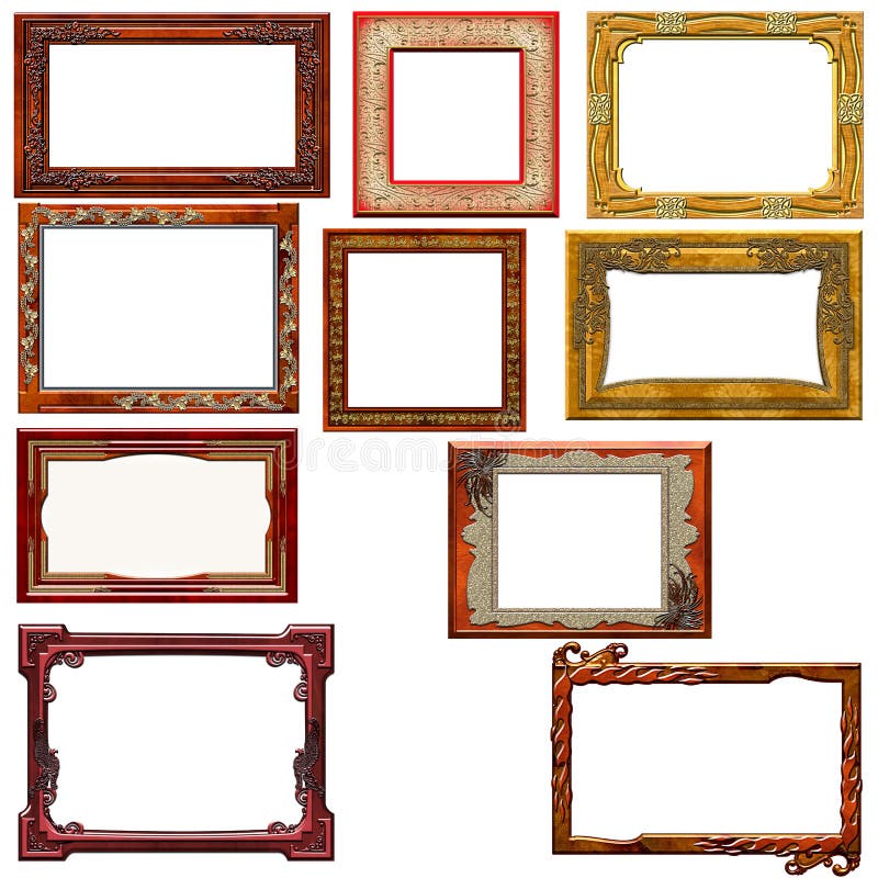 Elegant wooden frames stock illustration. Illustration of pattern ...