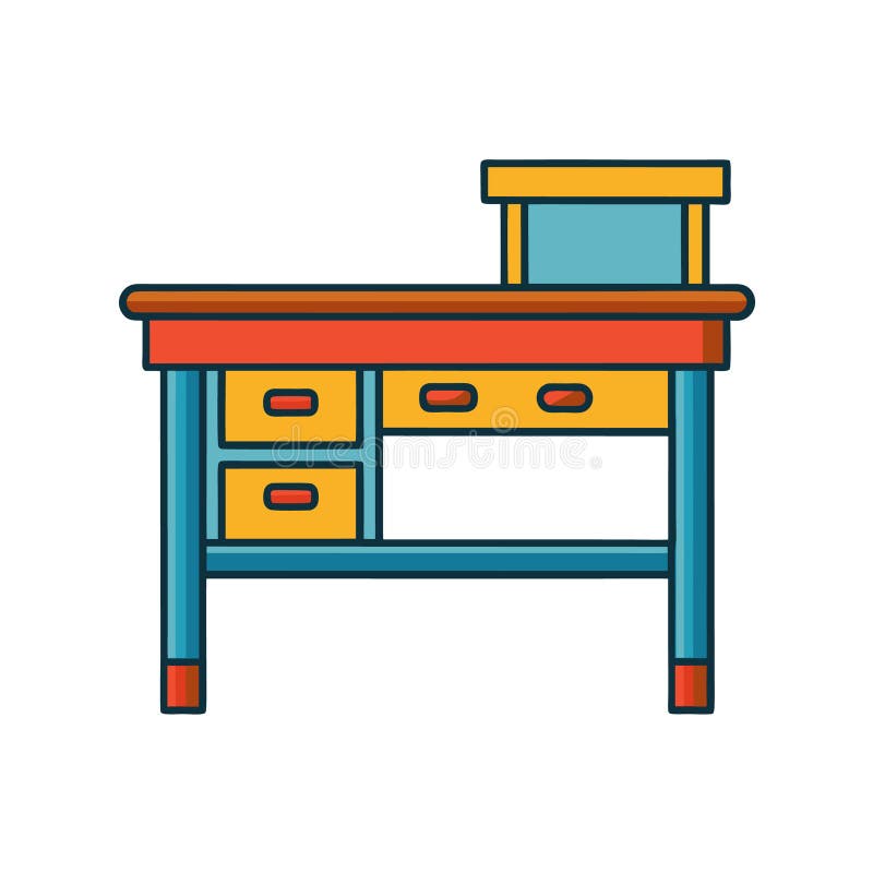Elegant Workbench for Modern Crafting Stock Illustration - Illustration ...