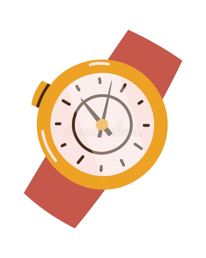 Elegant Wrist Watch Flat Icon Bracelet Accessory Stock Vector ...