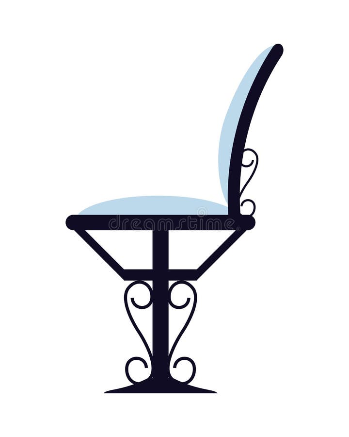 Elegant Wrought-iron Furniture Made of Glass and Metal Isolated on ...