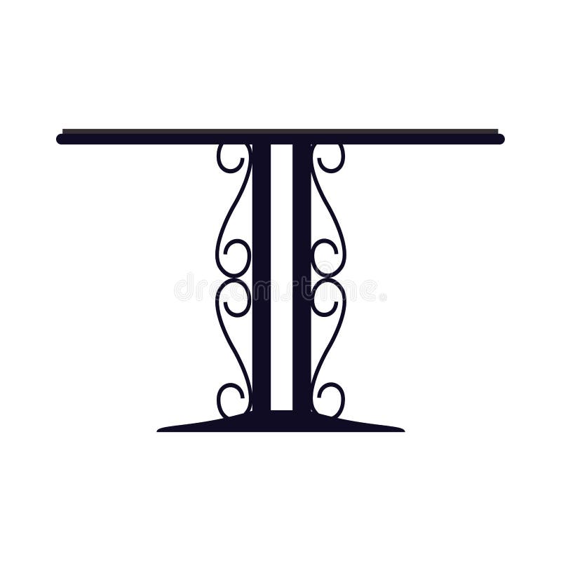 Elegant Wrought-iron Furniture Made of Glass and Metal Isolated on ...