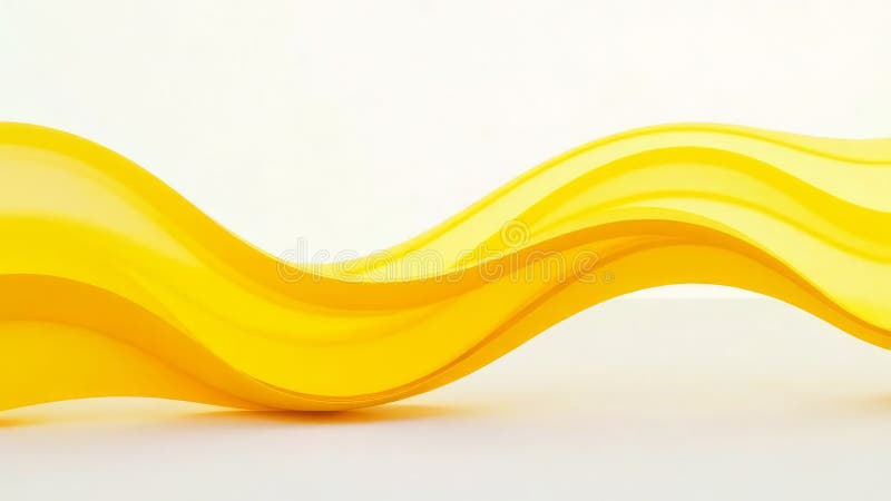 Elegant Yellow Wave Pattern on Light Background Stock Illustration ...