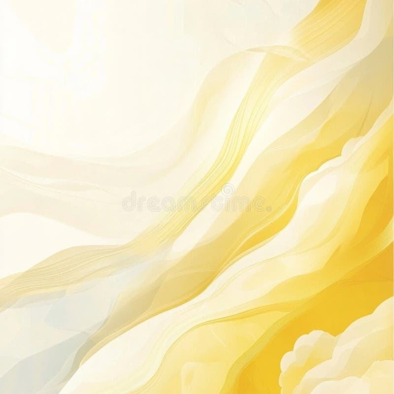 Elegant Yellow and White Flowing Abstract Pattern with Gradient Waves ...