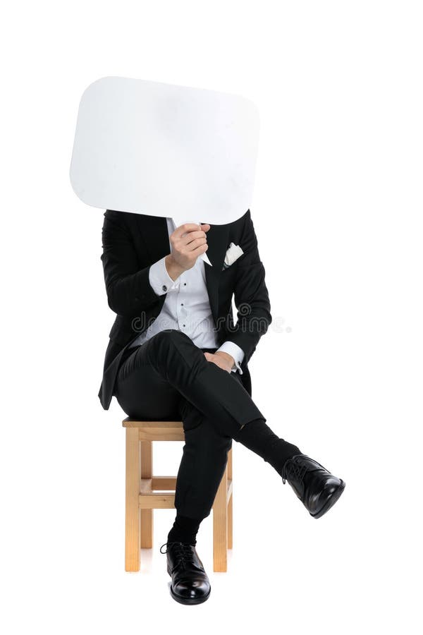 Elegant Young Man Hiding Face with Speech Bubble Stock Photo - Image of ... Elegant Young Man Hiding Face with Speech Bubble Stock Photo - Image of ...